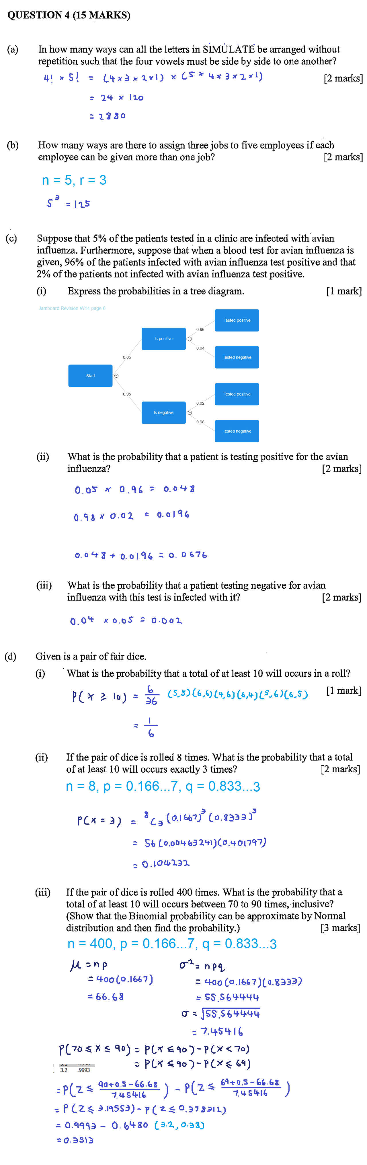 Exam questions - TMA 1201